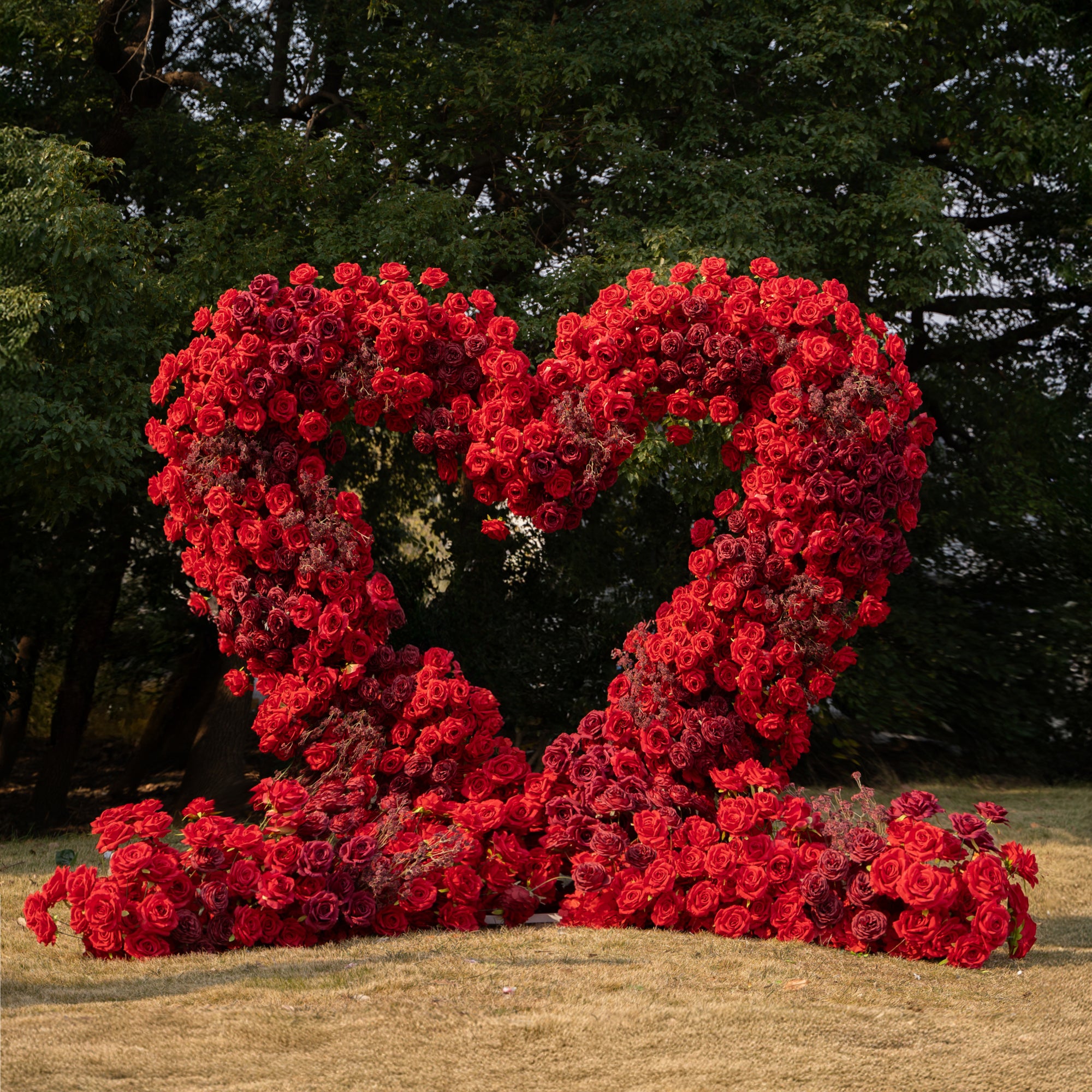 New Red Heart 2025：Wedding Party Background Floral Arch Decoration (In ...